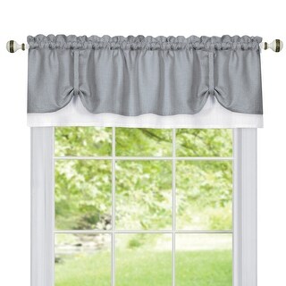 Darcy Two-Tone Window Valance - 9.000 x 8.500 x 2.000 - Bed Bath ...