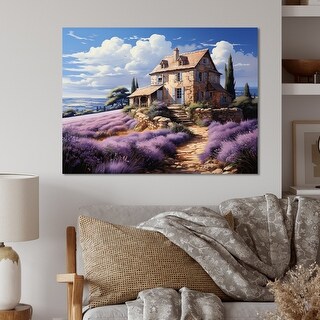 Designart "Country Charm Fields Of" Landscapes Metal Wall Art - Bed ...