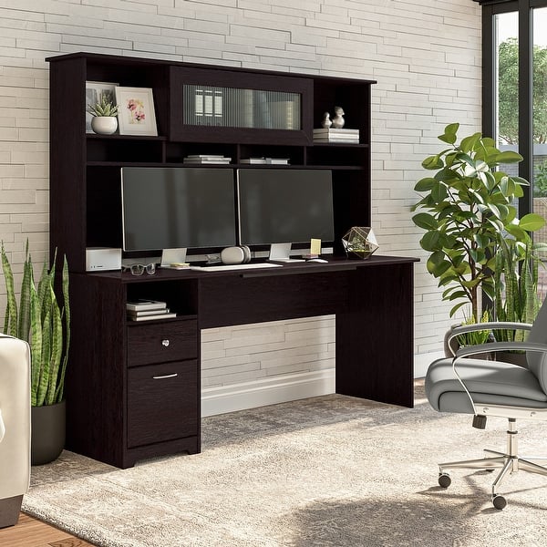 72W Computer Desk with Hutch and Drawers by Bush Furniture - Bed Bath ...