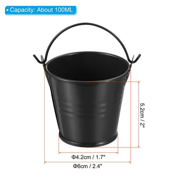 3Pcs 2"x2" Small Metal Bucket Colorful Mini Buckets with Handles - Bed ...