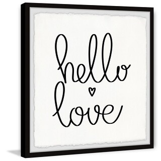 'Hello Love' Framed Painting Print - Bed Bath & Beyond - 34070226