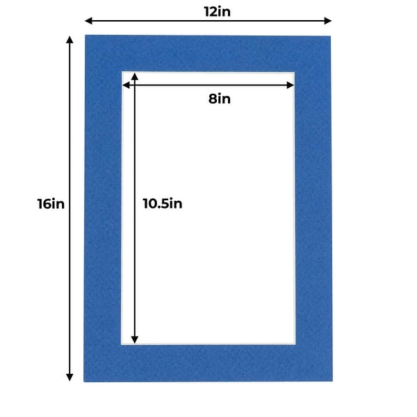 12x16 Mat for 8.5x11 Photo - Royal Blue Matboard for Frames Measuring ...