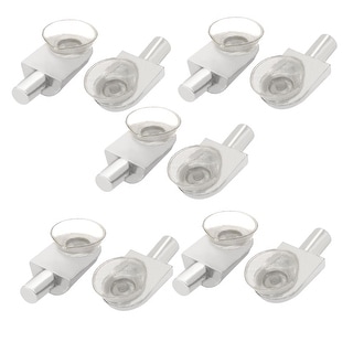 Glass Wood Shelf Rubber Suction Cup Support Holder Bracket 5mm Pin Dia ...
