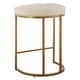 Gold Half-moon Metal Base and Cream Cushion Counter Stool - Bed Bath ...