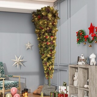7.5/6ft Upside Down Hanging Quarter Tree, Christmas tree hanging from ...
