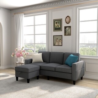 Modern Versatile L-shaped Chaise Lounger Design Sofas,3 Seater - Bed ...