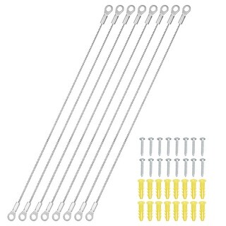 8 Pcs Cabinet Door Restraint, Stainless Steel Hinge Limiter Cable ...