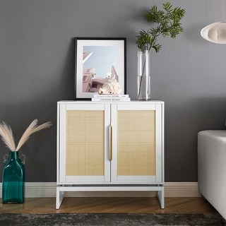 Natural Rattan Sideboard with 2 doors and 1 Adjustable Inner Shelves ...