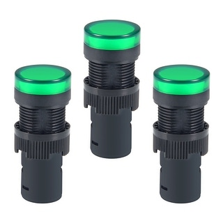 Indicator Lights AC 380V Pilot Light Green LED, Flush Panel Mount 5/8 ...