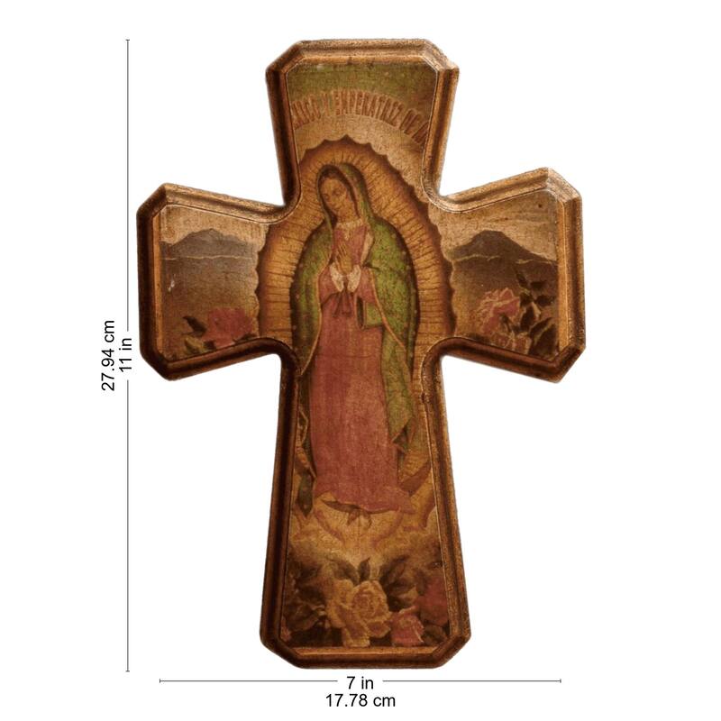 Novica 'Virgin of Guadalupe' Handmade Decoupage Cross - Overstock ...
