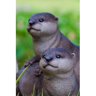 Playful Otters - Ultra Realistic Garden Statue - Bed Bath & Beyond ...