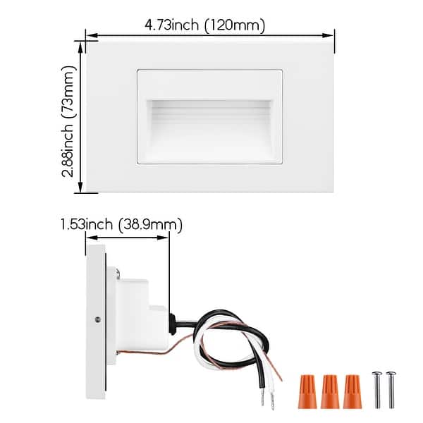 LED Step Lights, Dimmable Indoor/Outdoor Stair Light, 3000K Warm White ...