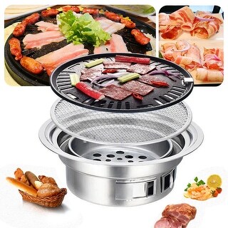 Smokeless Stainless BBQ Picnic Table Grill - Bed Bath & Beyond - 40346217