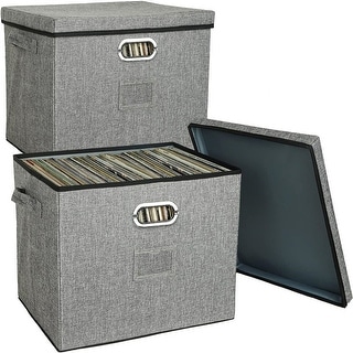 12-Inch Vinyl Record Storage Boxes (17"-2 Pack) - Bed Bath & Beyond ...