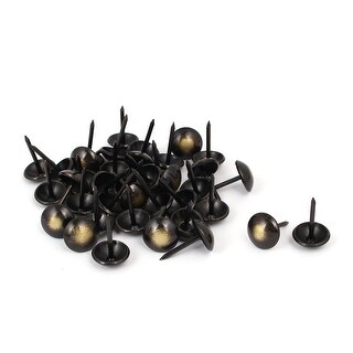 7/16" Head Dia 17mm Height Upholstery Tack Nail Push Pin Black Bronze ...