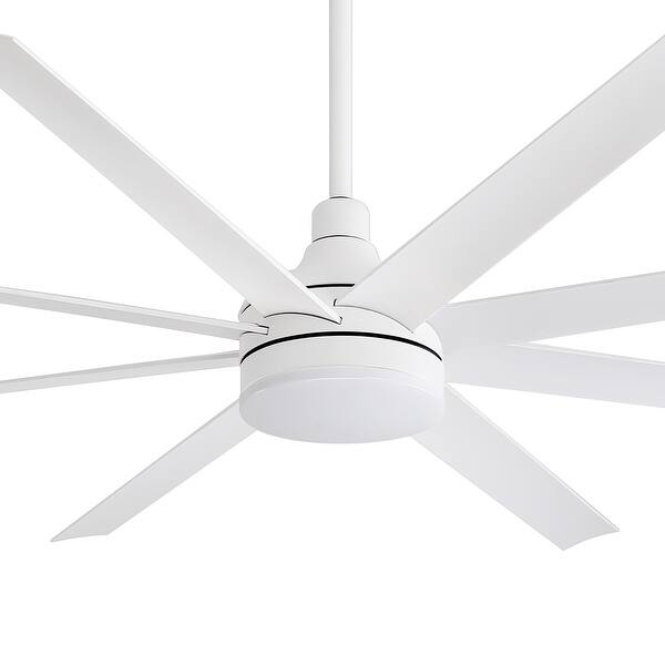 65 Inch White Morden LED Ceiling Fan with Light Remote(8-Blade) - Bed ...