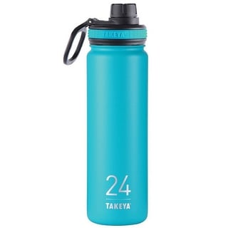 Takeya 50044 ThermoFlask Double Wall Insulated Water Bottle, Ocean, 24 ...