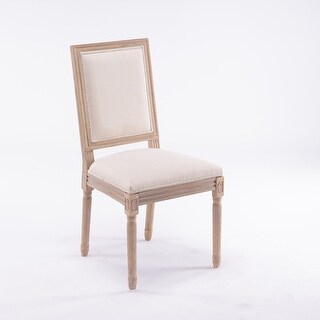 Solid Wood Linen Fabric Dining Chair (Set of 2) - Bed Bath & Beyond ...