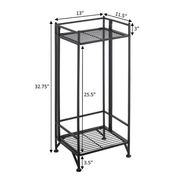Convenience Concepts Xtra Storage 2 Tier Tall Folding Metal Stand - On ...