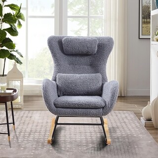 Chic Modern Rocking Chair with Gentle Motion for Nursery Comfort - 1"L ...