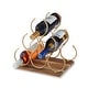 Twine Pyramid 6 Bottle Wood Wine Rack, Holds 6 Standard Wine Bottles ...