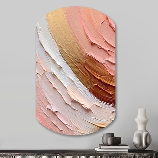 Designart - Peach and Gold Spiral Radiance - Abstract Spirals Metal ...