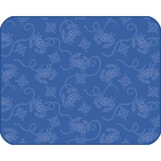 Embossed Blue Crabs Nautical Compass Kitchen Countertop Drying Mat ...