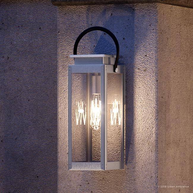 Luxury Modern Farmhouse Outdoor Wall Light, 23.625"H x 9.75"W, with ...