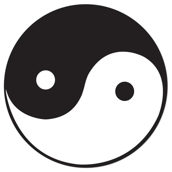 Club Pack of 24 Black and White Asian Themed Yin and Yang Cutout Party ...
