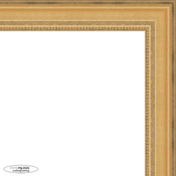 26x34 Traditional Gold Complete Wood Picture Frame with UV Acrylic ...