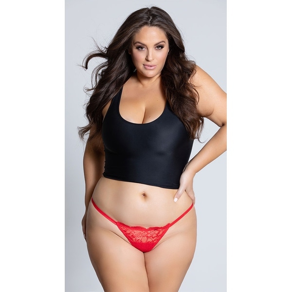 Yandy Plus Size Low Rise Lace G String Panty Plus Size Lace G String Panty Overstock 20954599