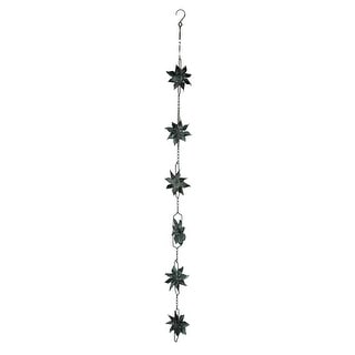 Metal Pinwheel Rain Chain With Attached Hanger 48 Inch - Bed Bath ...