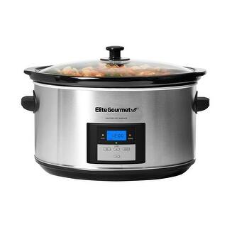 8.5 Quart Digital Programmable Slow Cooker, Oval Adjustable Temp ...