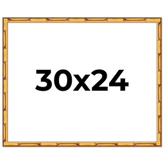 30x24 Frame Gold Bamboo Solid Wood Picture Frame | 1 Inch Moulding ...