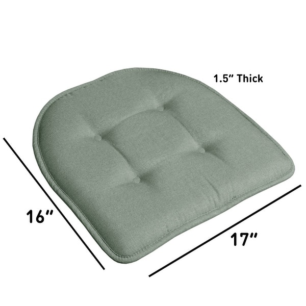 U-Shaped Memory Foam Chair Pad Pairs (Assorted Colors) - 16"x17" - Bed ...