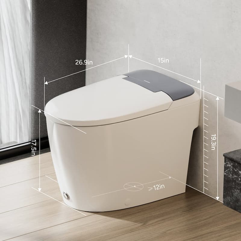 Casta Diva Non Electric Bidet Toilet Combo Air Assisted Pressure Flush