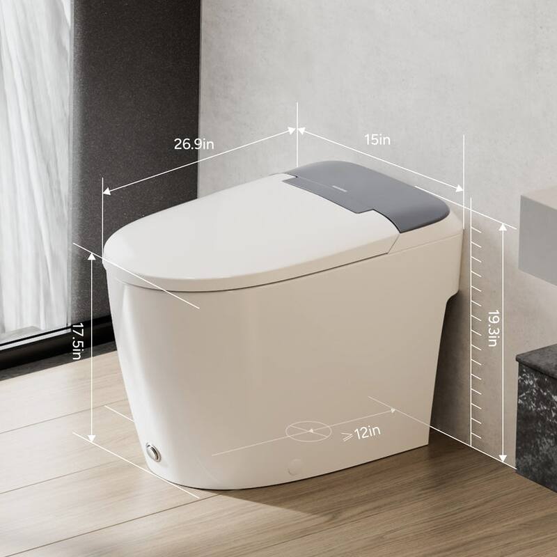 Casta Diva Non Electric Bidet Toilet Combo Air Assisted Pressure Flush