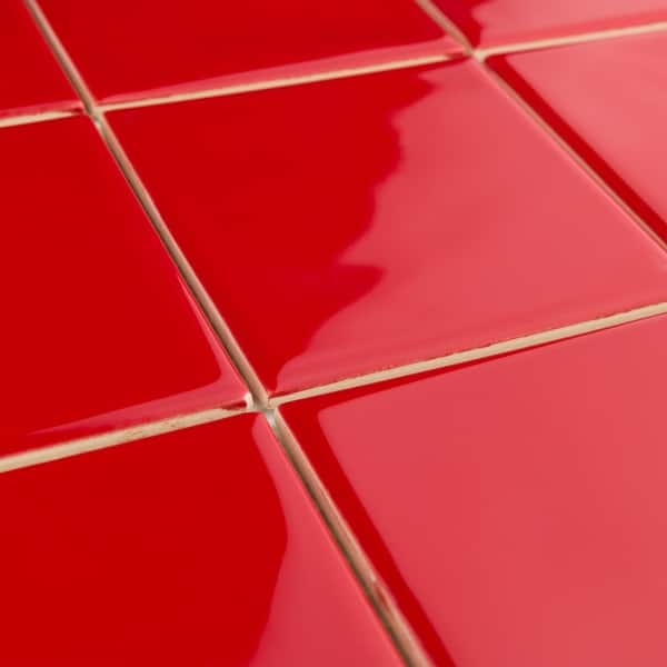 red pattern tiles