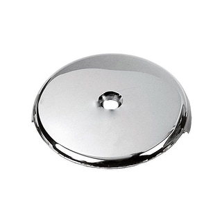Round Chrome Overflow Plate in Stainless Steel-Brass - Bed Bath ...