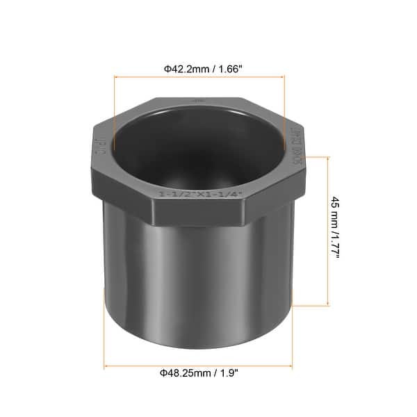 5Pcs UPVC Pipe Fitting, Straight Socket Joint Coupling Bushing Adapter ...