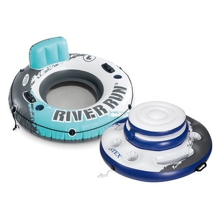 Intex River Run 1 Water Inflatable Tube Raft & Mega Chill Inflatable ...