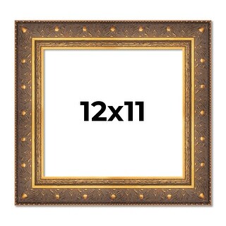 12x11 Frame Vintage Gold Solid Wood Picture Frame | 2.5 Inch Moulding ...