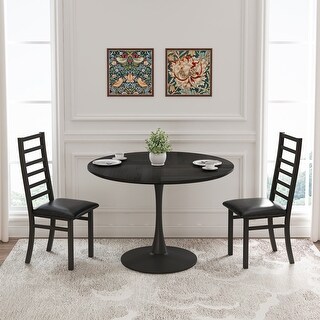 Modern Dining Table Set for 2 Tulip Table with 2 Chairs Kitchen Table ...