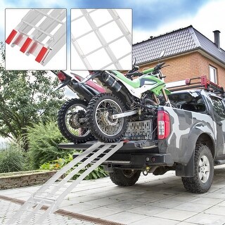 7.5ft Heavy Duty Three-section Aluminum Arched ATV UTV Ramp Silver ...