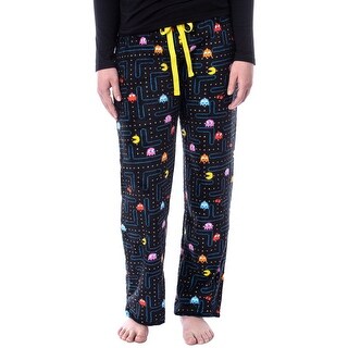 Pacman Women's Super Pac-Man Arcade Game Allover Pattern Minky Plush ...