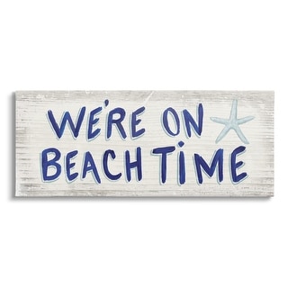 Stupell On Beach Time Phrase Canvas Wall Art Design by James Wiens ...