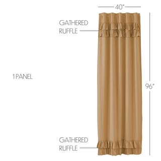 Simple Life Flax Khaki Ruffled Panel 96x40 - Bed Bath & Beyond - 39064199