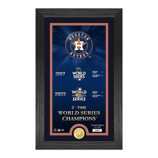 Houston Astros "Legacy" Supreme Bronze Coin Photo Mint - 12" x 20 ...