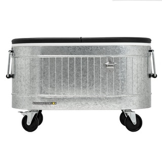 Permasteel 80-Qt Galvanized Steel Rolling Cooler with Wheels - Bed Bath ...