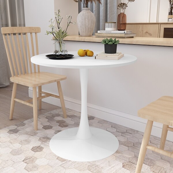 Round Dining Table for 4, 47 inch Kitchen Table Small Dinner Table with ...